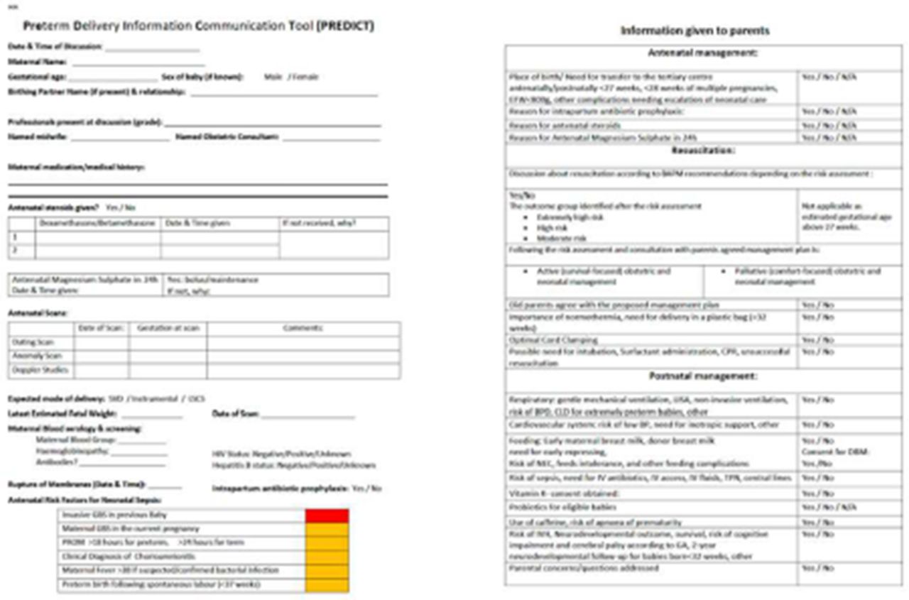 OP-035 Preterm delivery information communication tool (PREDICT) | BMJ ...
